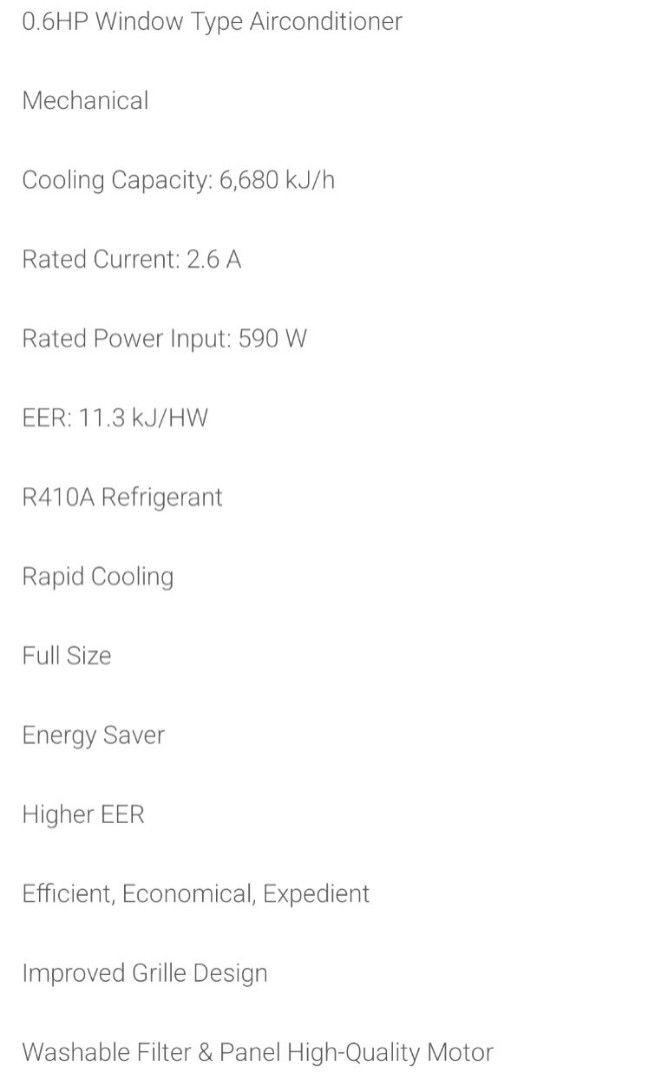 Kolin window type air conditioner, TV & Home Appliances, Air ...
