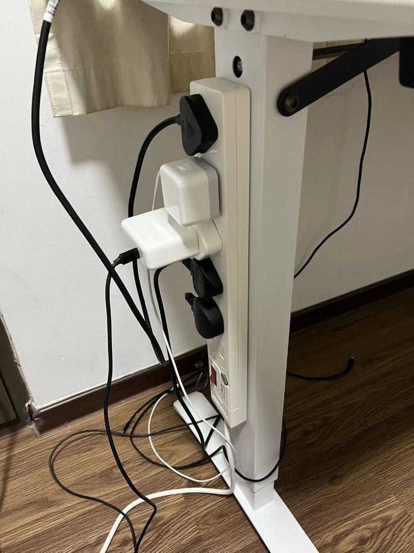 standing desk with socket extension, Furniture & Home Living, Furniture ...