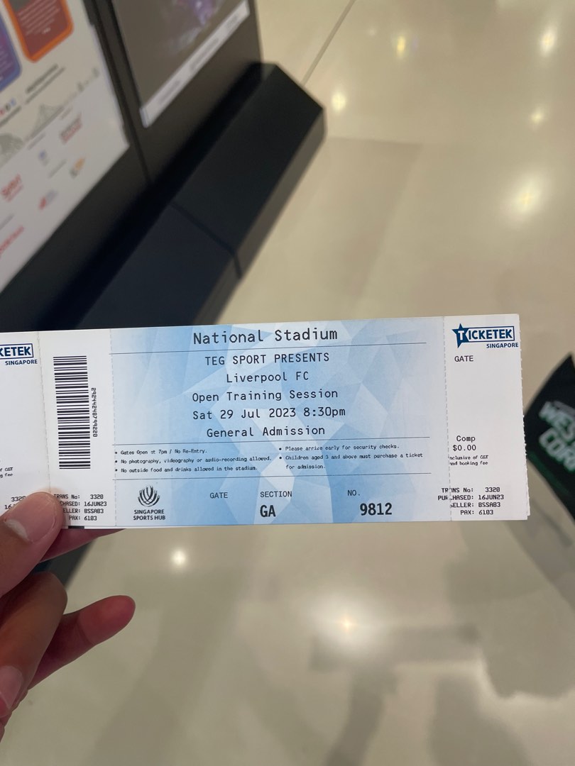 Liverpool Open Training Session tix, Tickets & Vouchers, Event Tickets ...