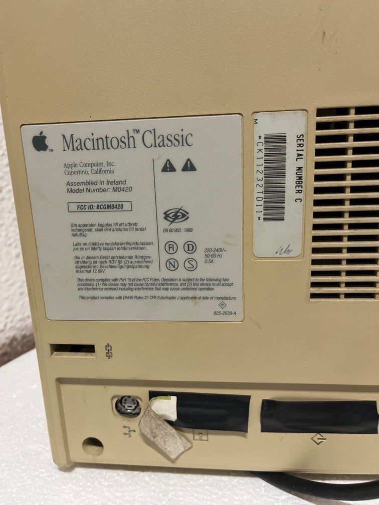 Macintosh classic Apple computer ID: BCGM0420, Computers & Tech ...