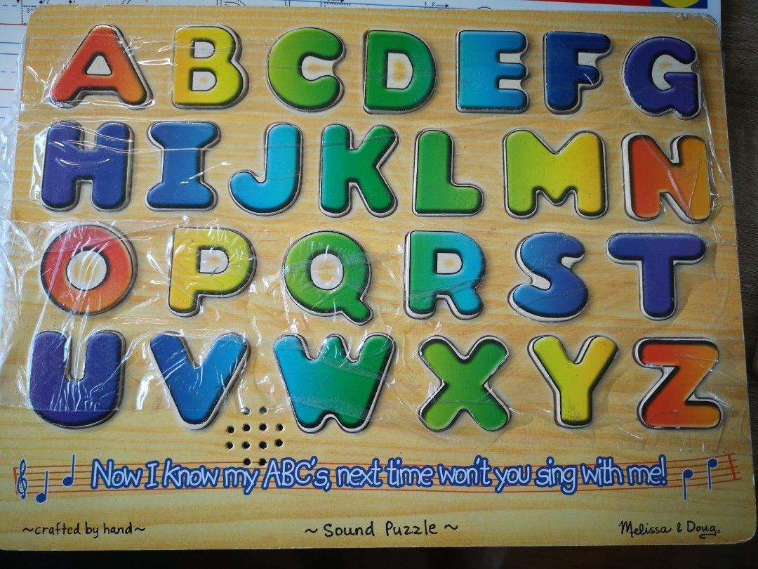 Melissa & Doug Alphabet Sound Puzzle, Hobbies & Toys, Toys & Games on ...
