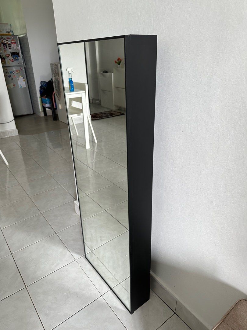 Mirror With Compartments (Black) (130x50cm), Furniture & Home Living, Home Decor, Mirrors on ...