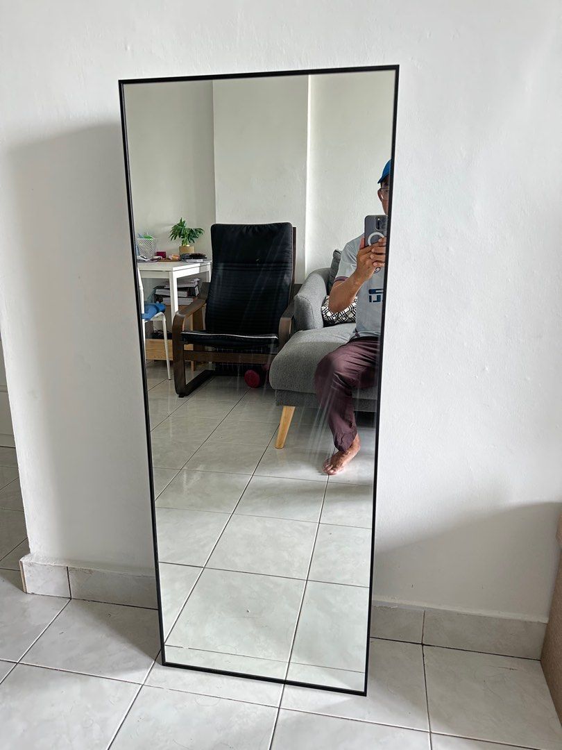 Mirror With Compartments (Black) (130x50cm), Furniture & Home Living, Home Decor, Mirrors on ...