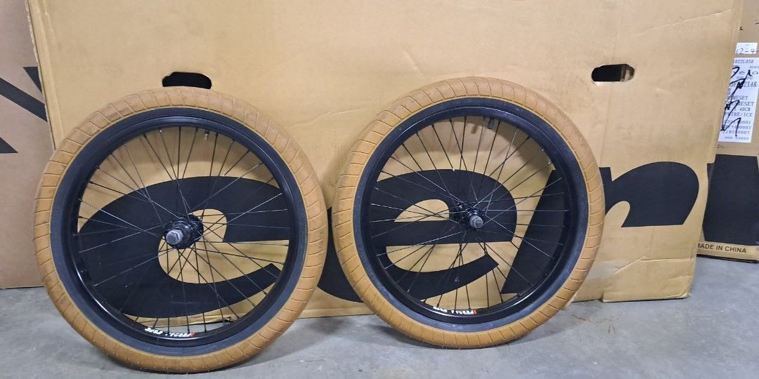 BMX Mission Wheelset front & Rear with tube & Kink Tyres, Sports ...