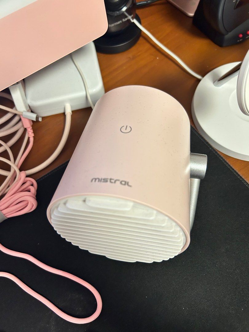 Mistral Pink Desktop USB Fan 2 speed, TV & Home Appliances, Other Home ...