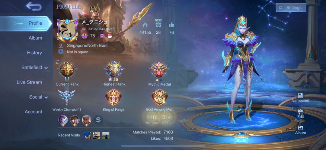 Mlbb account, Video Gaming, Gaming Accessories, In-Game Products on ...