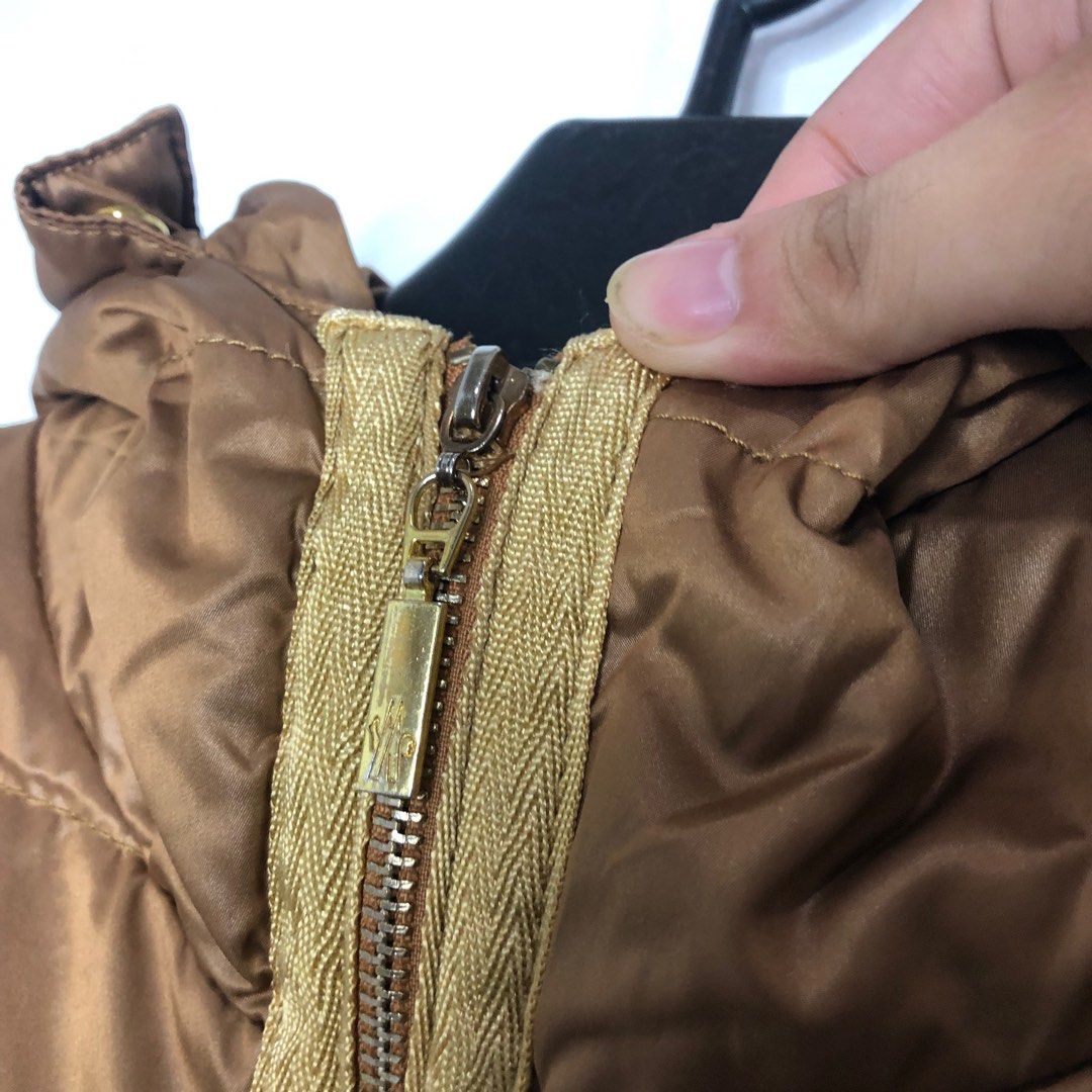 Moncler Gold Emblem Down Puffer Jacket on Carousell