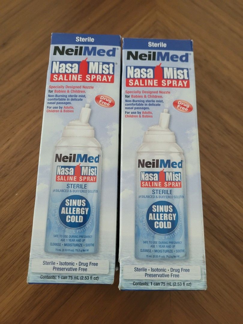 Neilmed nasal mist saline spray, Health & Nutrition, Medical Supplies ...