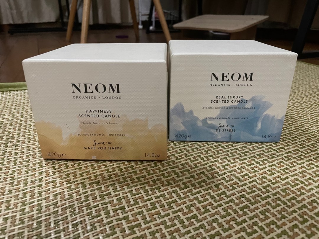 NEOM fragrance candle( happiness/ real luxury), Beauty & Personal Care ...