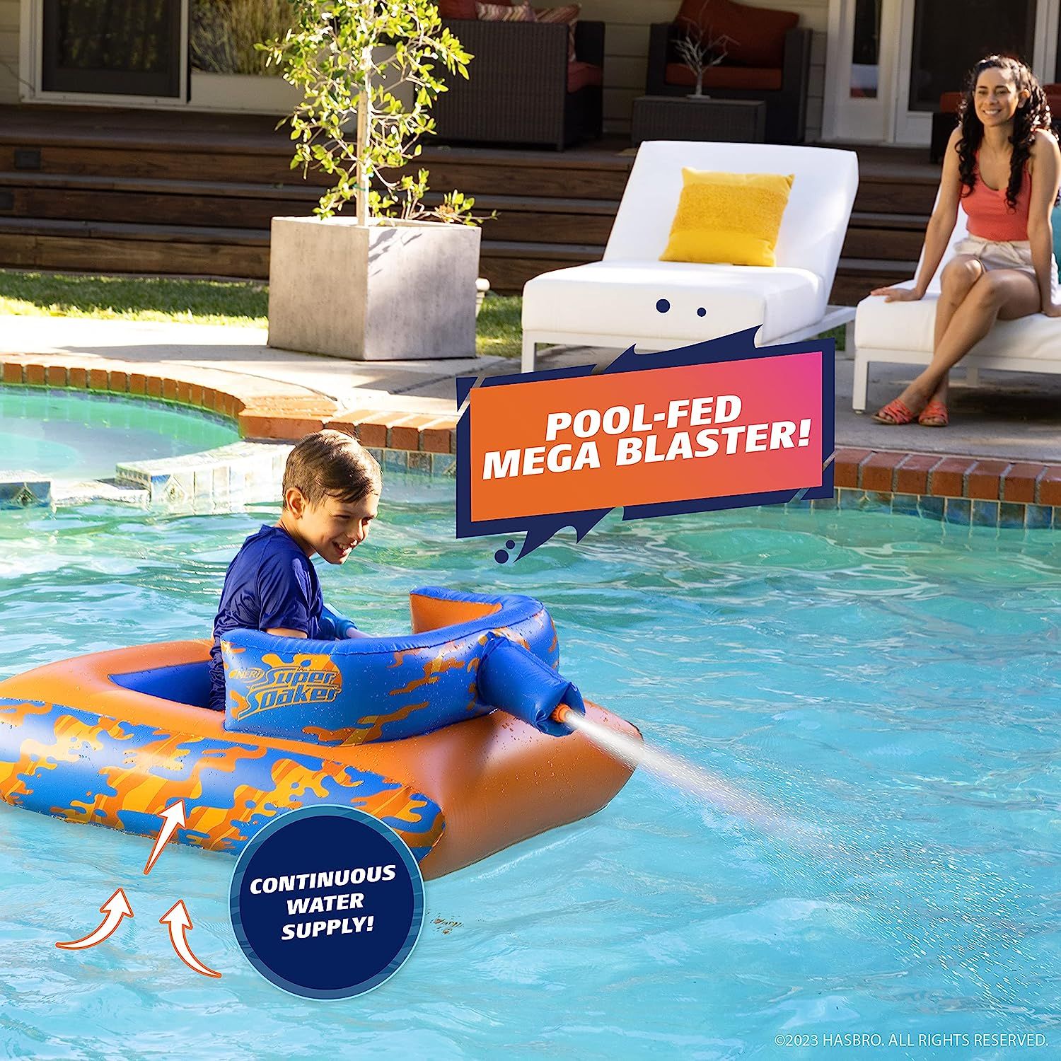 NERF Super Soaker Megaforce Battle Tank (Inflatable Pool Tank), Hobbies ...