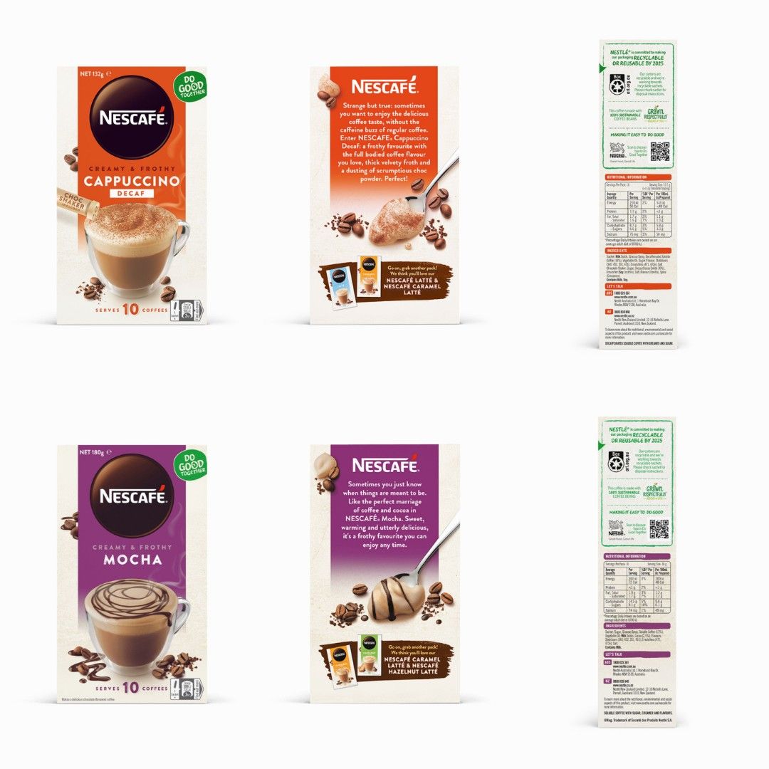 NESCAFE Cuppuccino STRONG, NESCAFE Hazel Nut, NESCAFE Latte, NESCAFE ...