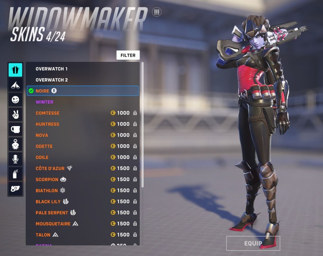 NOIRE WIDOWMAKER and all legendary edition skins, Video Gaming, Gaming ...
