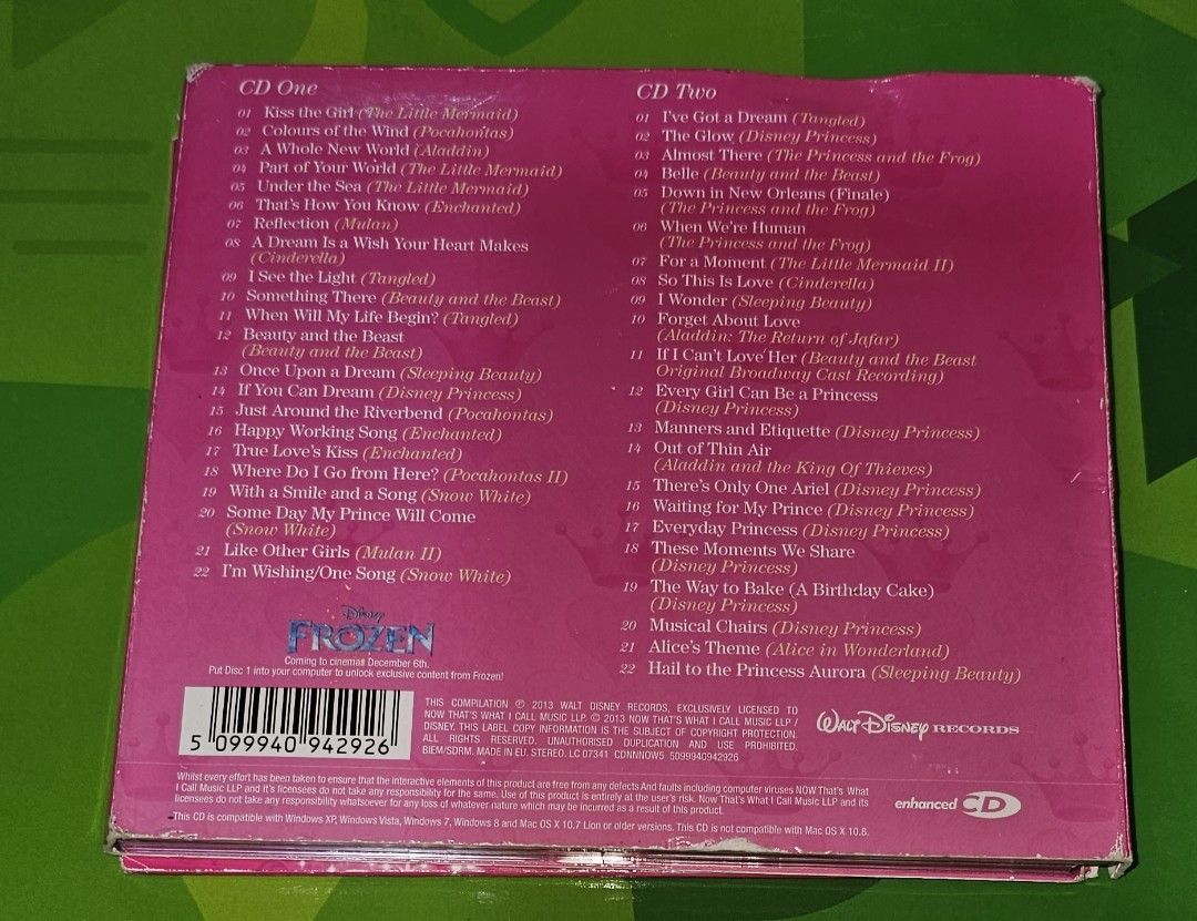 Now That's What I Call Disney Princess - 2CD - Good condition, Hobbies ...