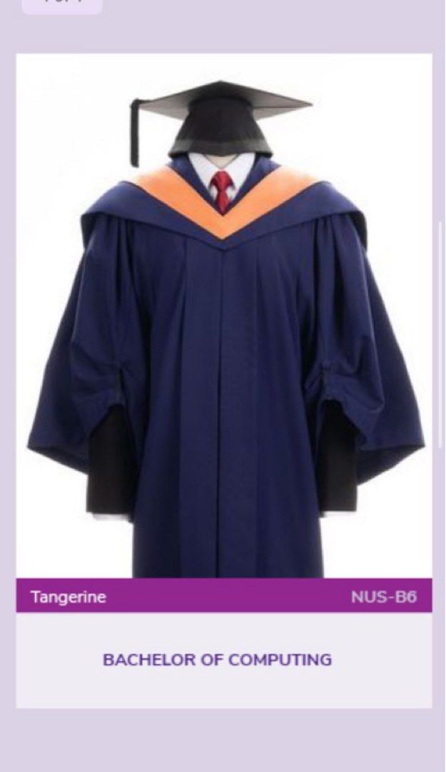 NUS Computing Graduation Gown (SoC), Men's Fashion, Coats, Jackets and ...