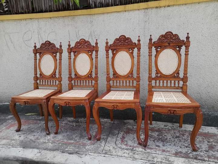 Old Narra Chair with Solihiya, Furniture & Home Living, Furniture ...