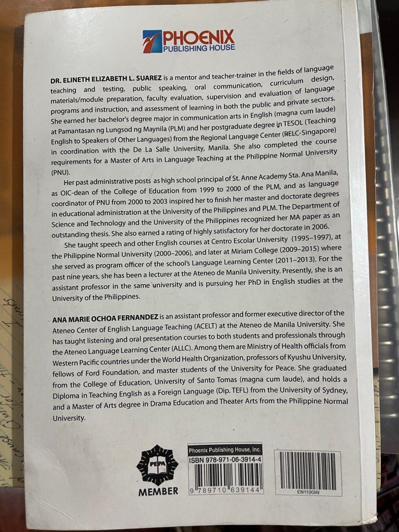 Oral Communication Textbook Senior High School Speak and Listen in ...