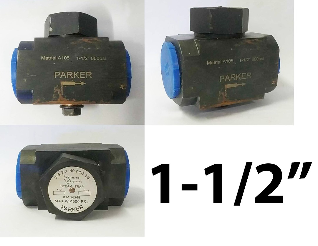 PARKER THERMO DYNAMIC STEAM TRAP 1-1/2" x 600 PSI THREADED