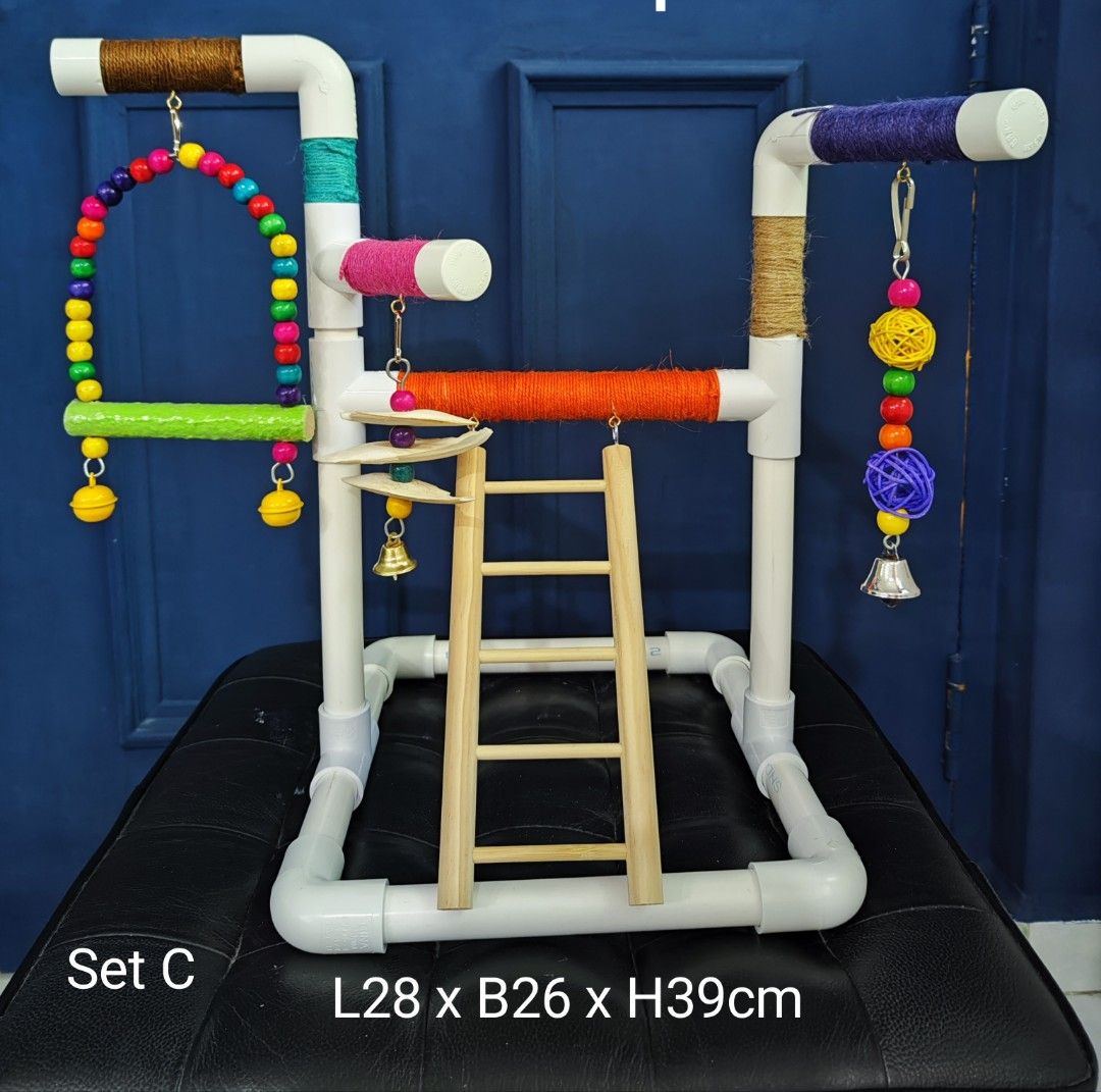 Parrot playground Set C, Pet Supplies, Homes & Other Pet Accessories on ...