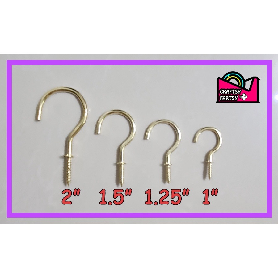 (PER BOX) Cup Hook/ Question Mark Hook/ Hook Screw on Carousell