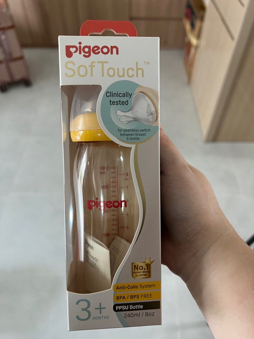 Pigeon PPSU Bottles 240ml Wideneck Bottle Wide Neck Soft Touch Peristaltic Plus Wide Neck ...