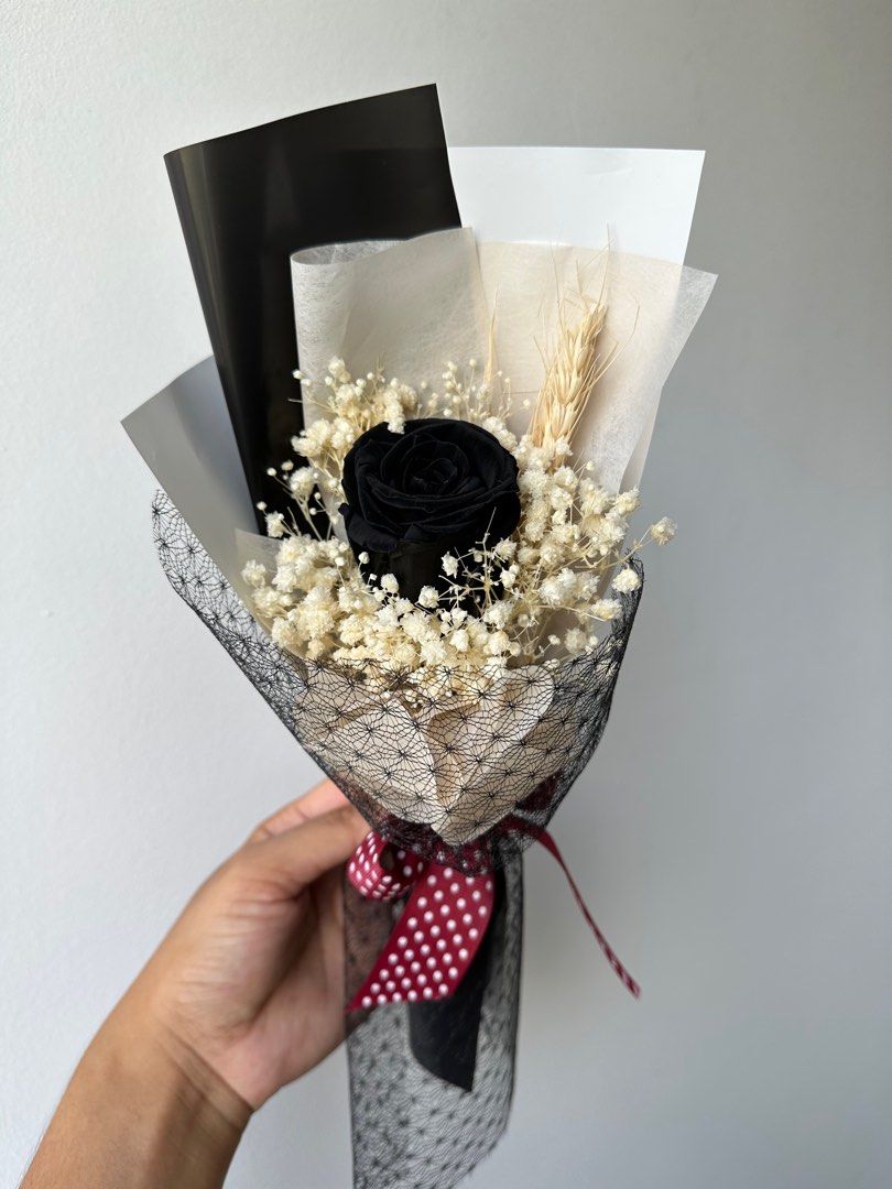 Preserved Black Rose Bouquet, Hobbies & Toys, Stationery & Craft ...