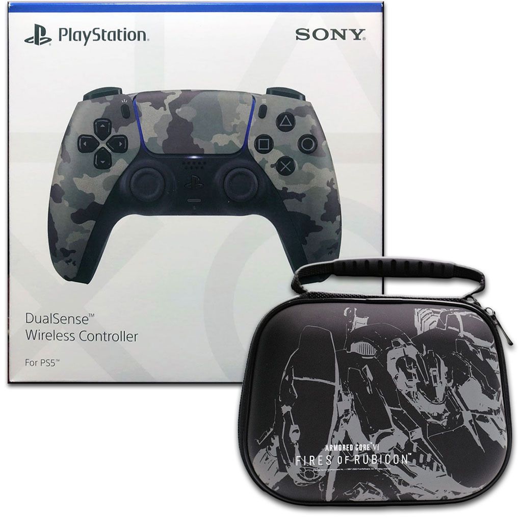 PS5 Dualsense Camouflage Controller + Limited Edition Pouch, Video Gaming, Gaming Accessories ...