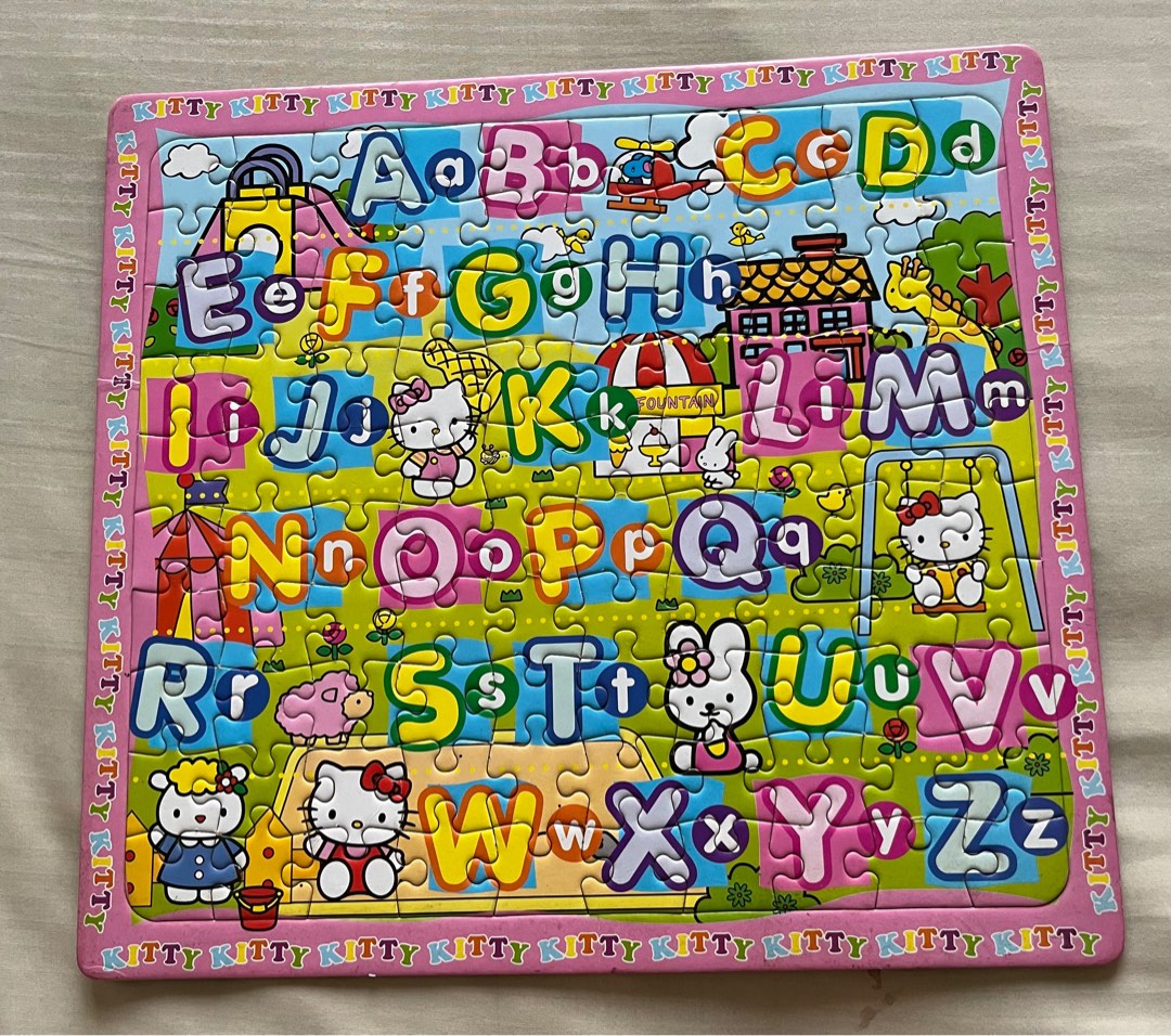 PUZZLE ABCD HELLO KITTY KIDS, Bayi & Anak, Mainan & Baby Walker di ...