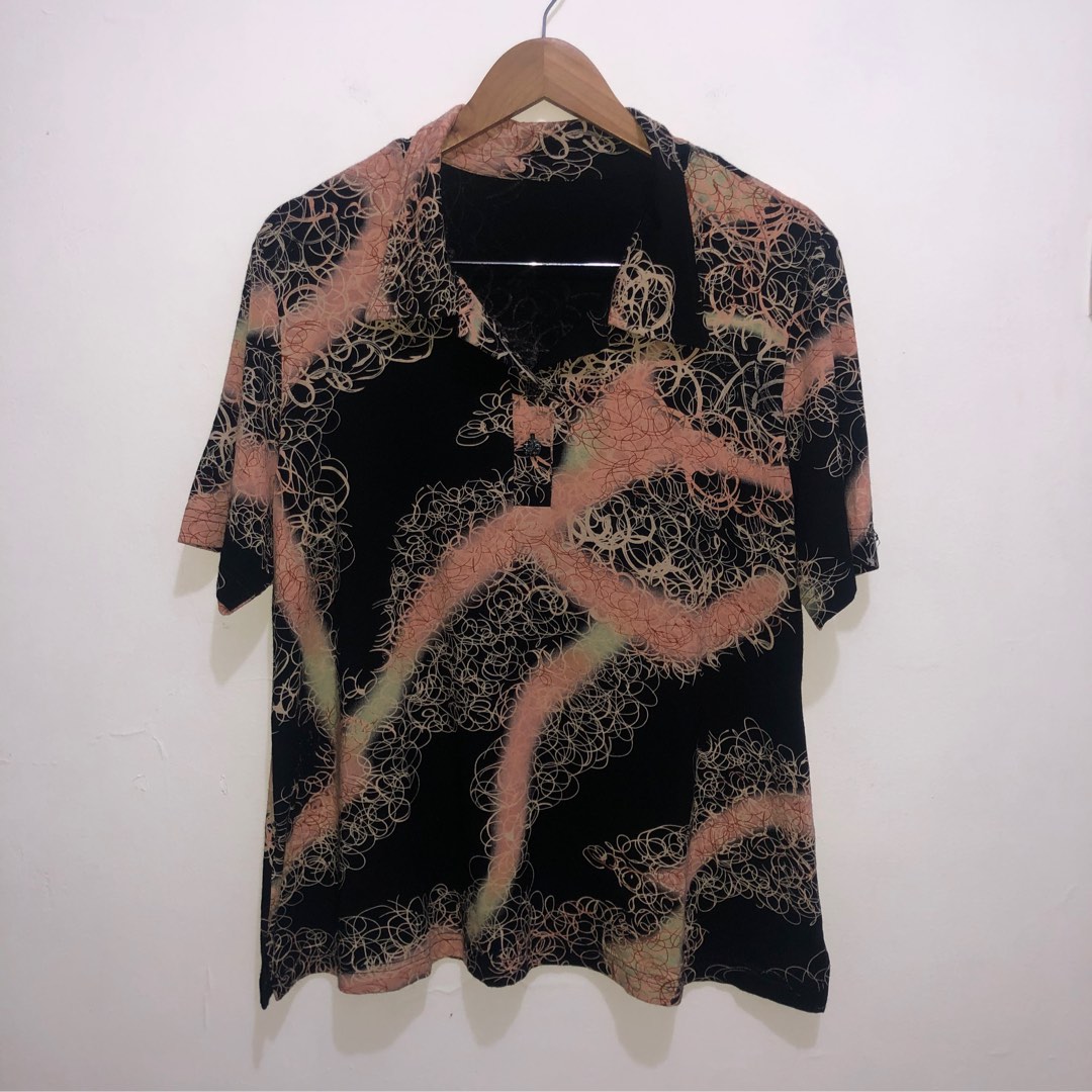 Random Pattern Polo Shirt on Carousell