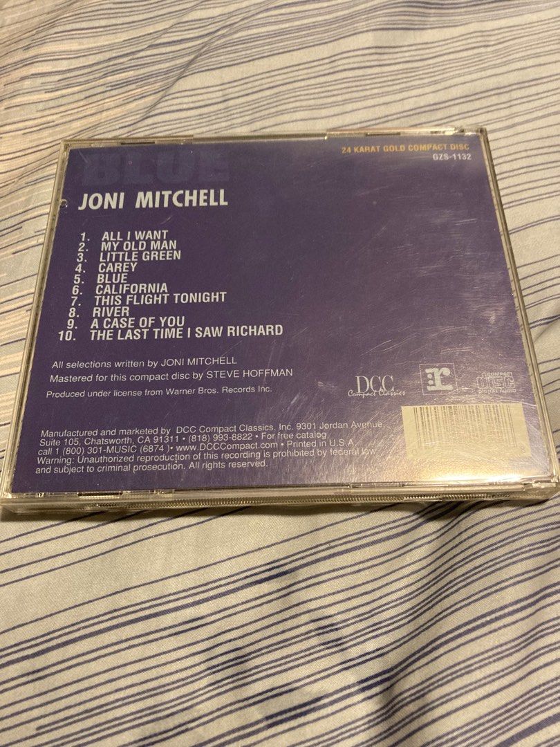 Rare 24 k gold Joni Mitchell cd, Hobbies & Toys, Music & Media, CDs ...