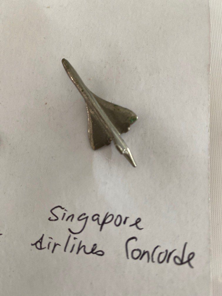 Rare, Singapore Airlines Silver Pewter Concorde Pin Badge, Hobbies ...