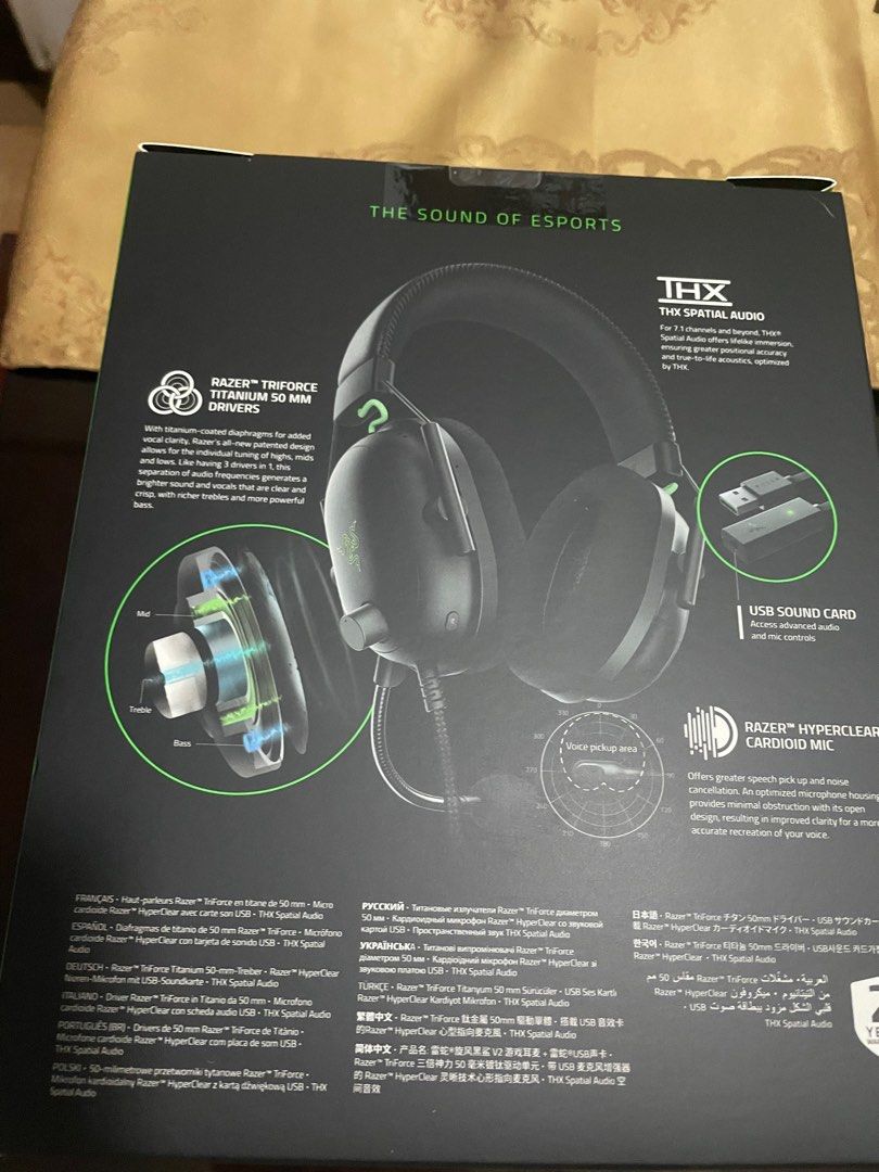 Razer Blackshark V2 + USB Sound Card on Carousell
