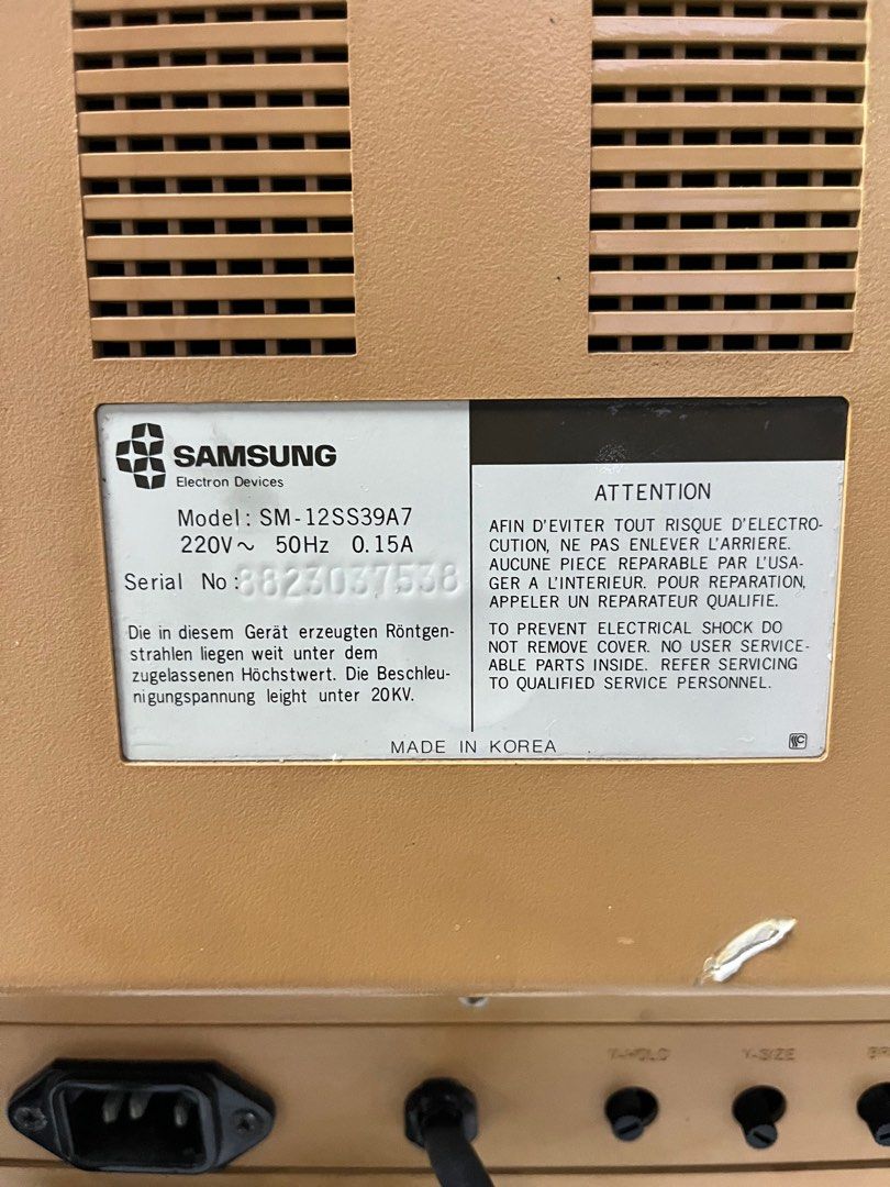Samsung electron devices monitor model: SM 12SS39A7, Computers & Tech ...