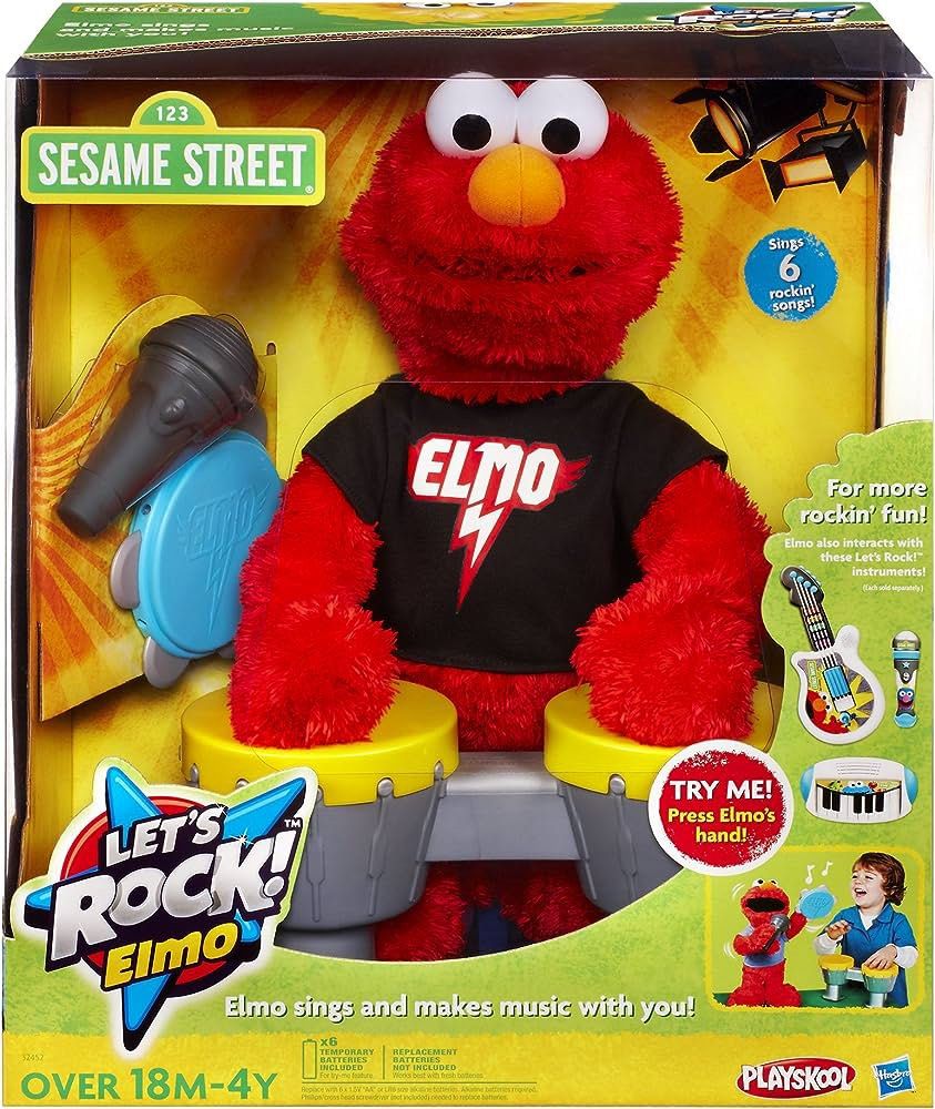 Sesame Street Let's Rock Elmo Drum, Hobbies & Toys, Toys & Games on ...