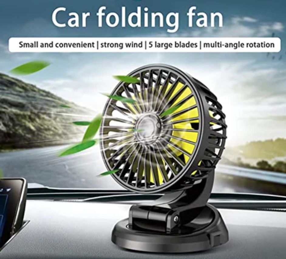 SG STOCK Single Head Powerful Portable Fan Strong Wind Vehicle Car Van ...