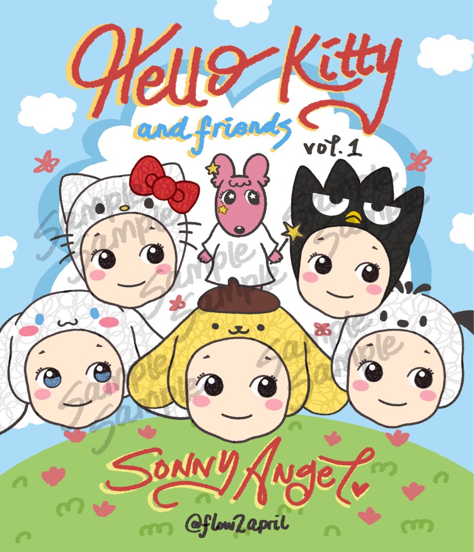 SONNY ANGEL x SANRIO HELLO KITTY AND FRIENDS STICKER PACK, Hobbies ...