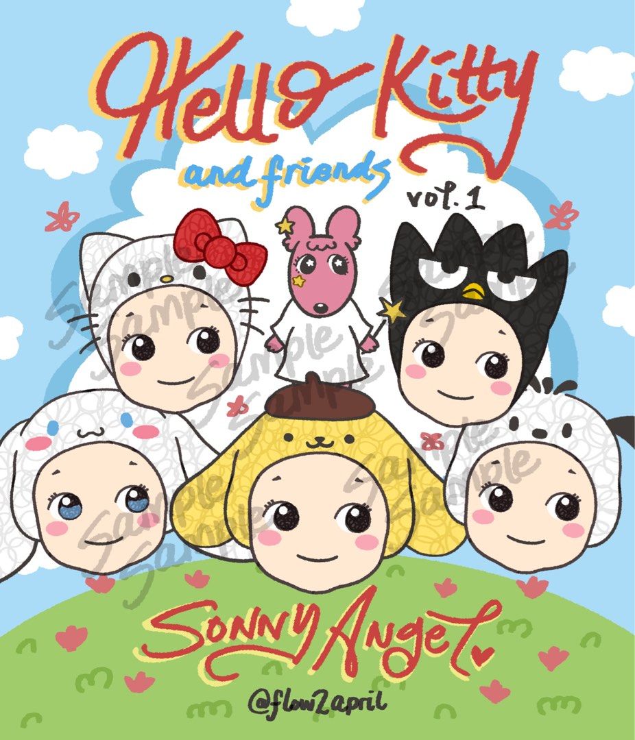SONNY ANGEL x SANRIO HELLO KITTY AND FRIENDS STICKER PACK, Hobbies ...