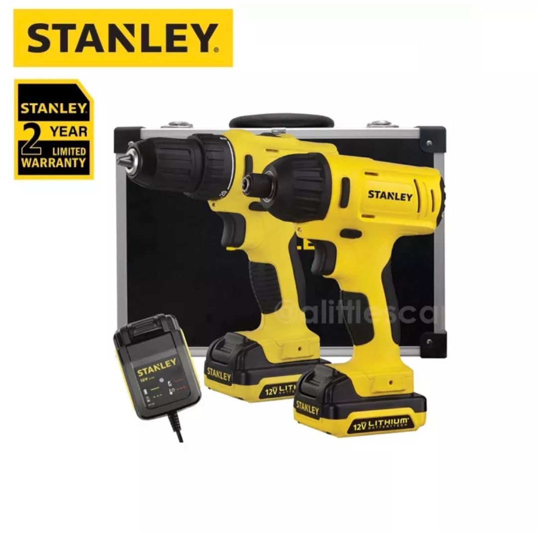 Stanley Combo Hammer Drill and Impact Driver Set 【SCHI121S2FK ...