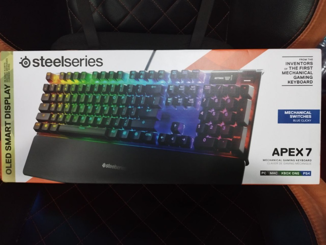SteelSeries Apex 7 (Blue Clicky Switches) 1 Month Old, Computers & Tech ...