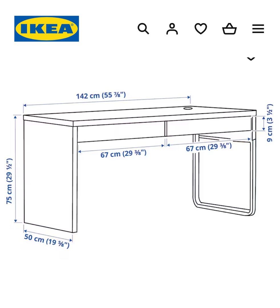 Study Table. IKEA, Furniture & Home Living, Furniture, Tables & Sets on ...