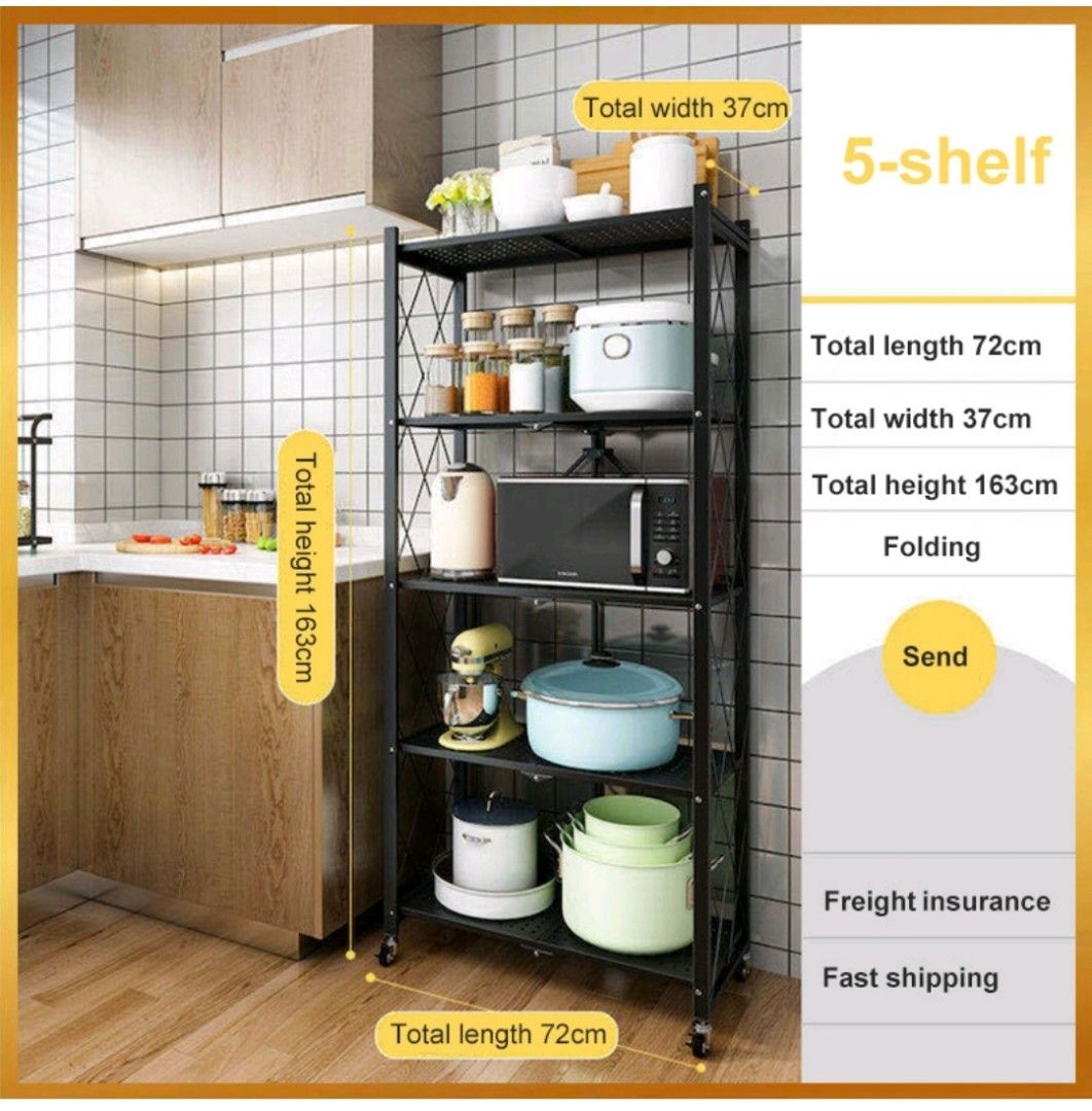 Stylish and Simple Folding Rack / Storage Rack / Kitchen Rack ...