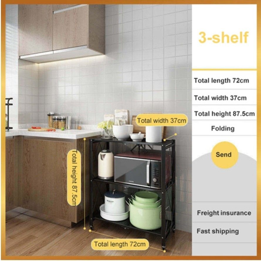 Stylish and Simple Folding Rack / Storage Rack / Kitchen Rack ...