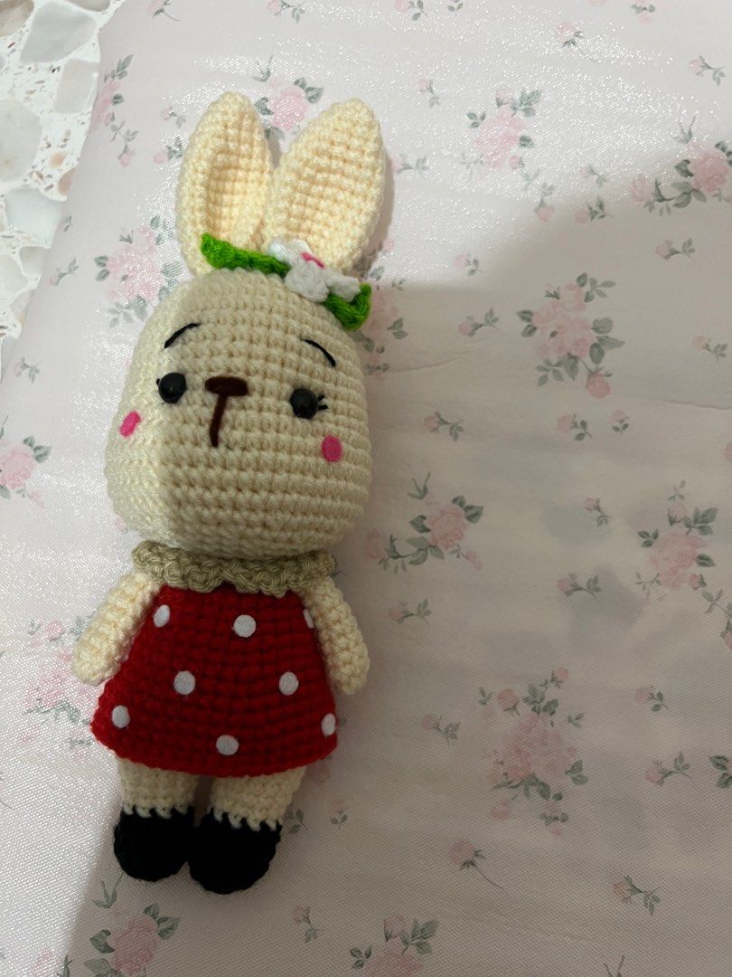 Thailand made small cute crochet rabbit, Hobbies & Toys, Stationery & Craft, Handmade Craft on ...