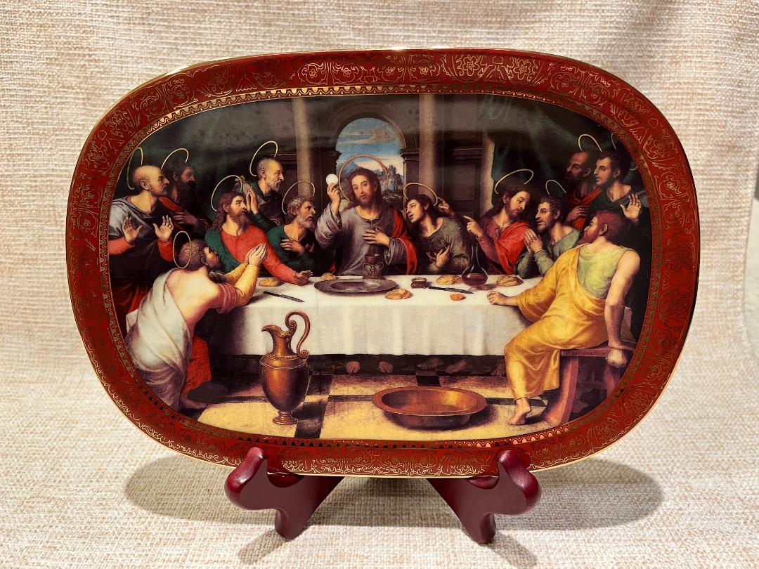 The last supper porcelain plate with stand, Hobbies & Toys, Memorabilia ...