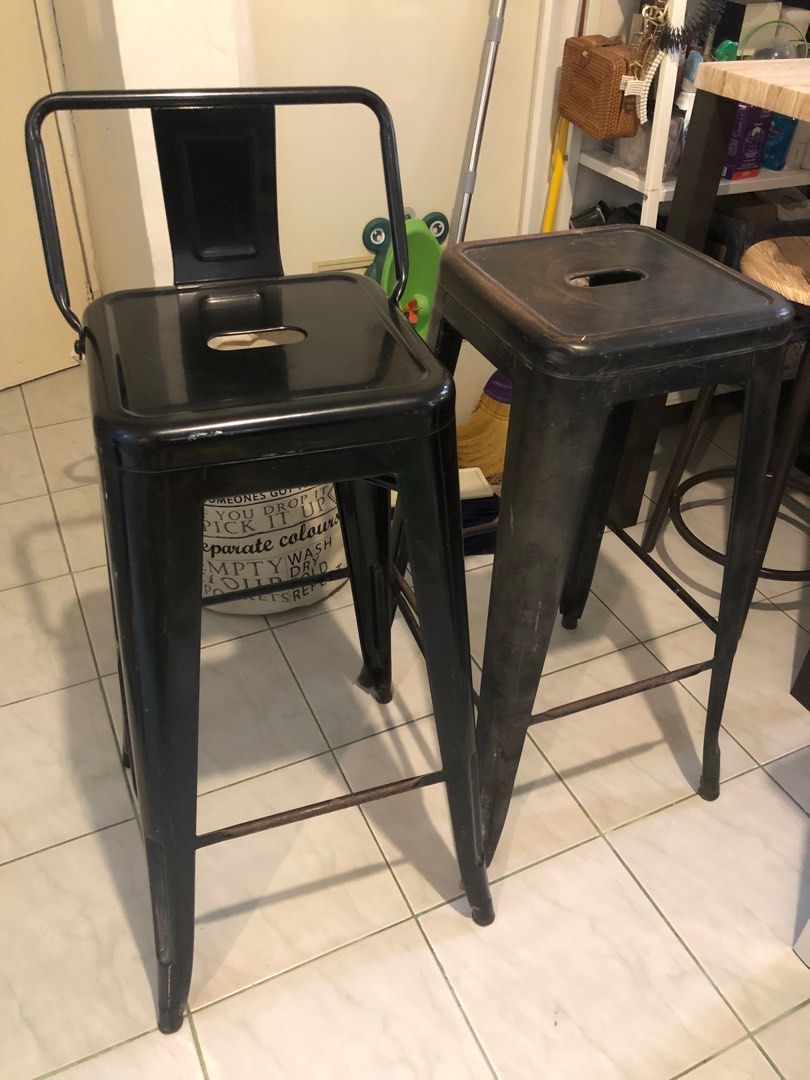 Tolix bar stool/high chair, Furniture & Home Living, Furniture, Chairs ...