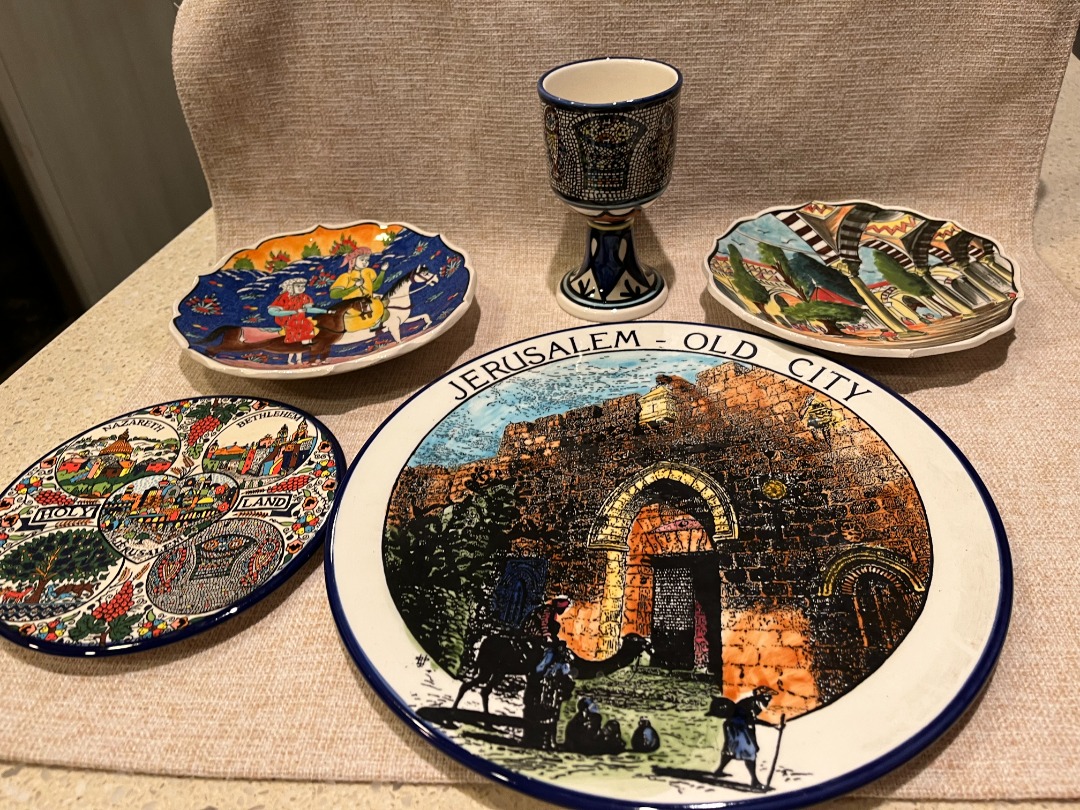 Turkish plates Jerusalem plate cermaic chalice, Hobbies & Toys ...