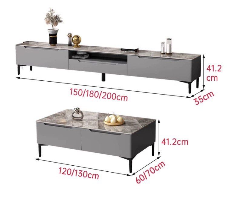 TV Console TV Drawers Cabinet Optional Matching Coffee Table Sideboard ...