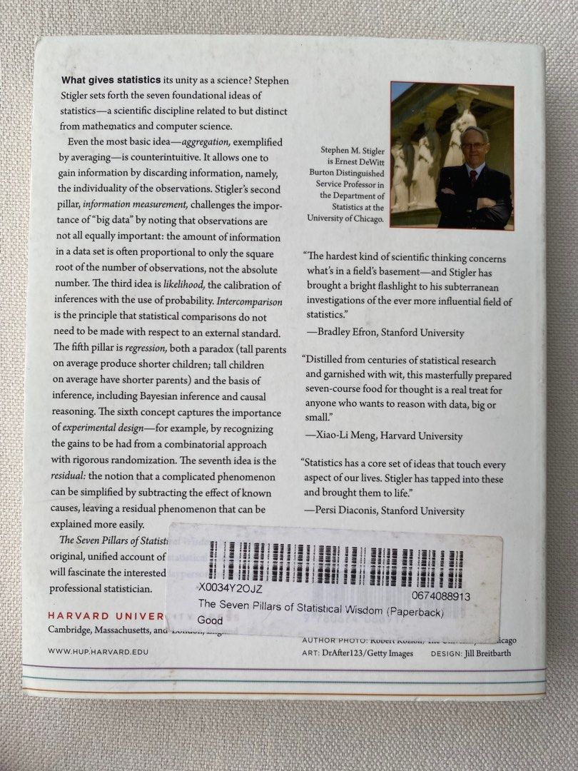 seven pillars of statistical wisdom by Stephen stigler, 興趣及遊戲, 書本 & 文具 ...