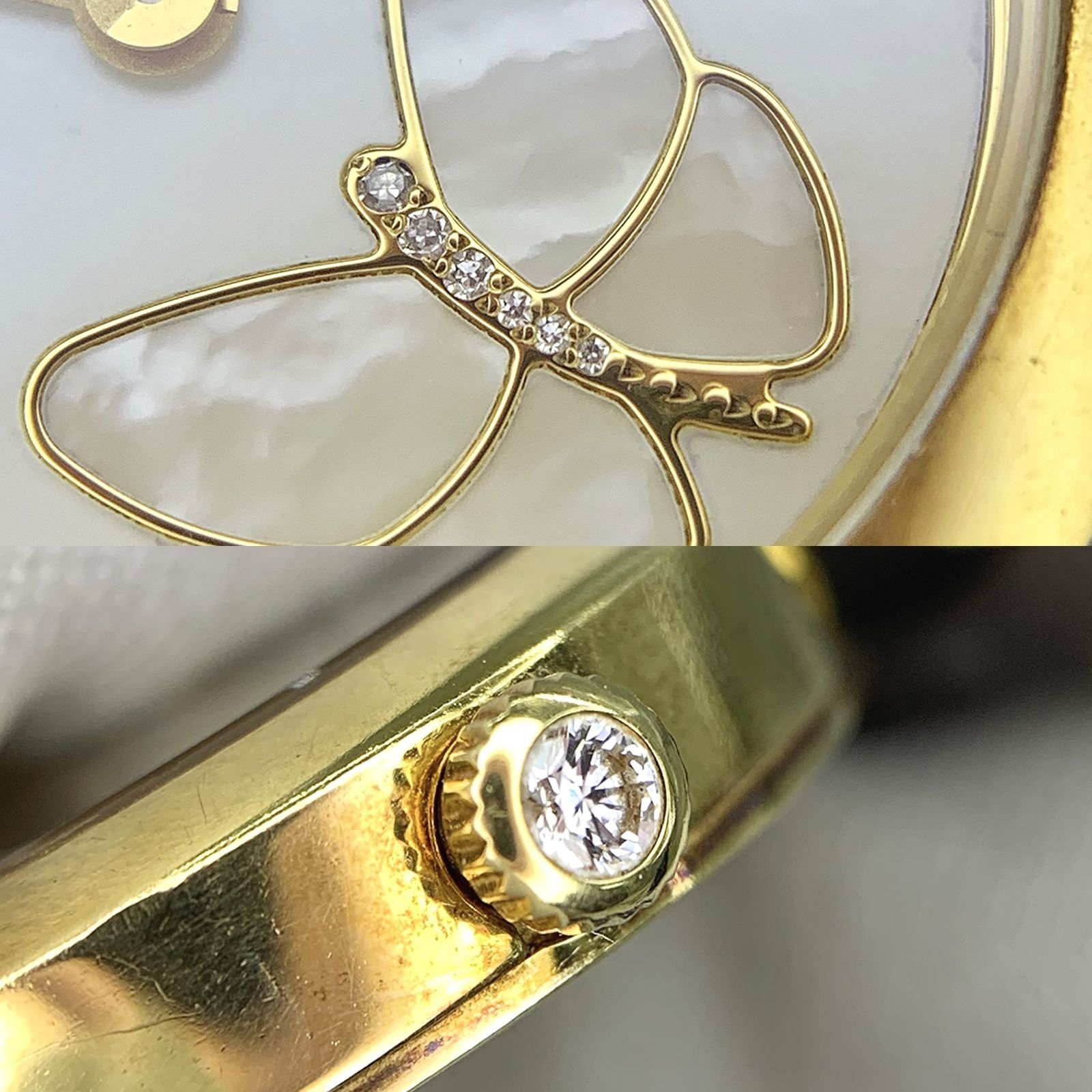 VAN CLEEF&ARPELS 1363104 PAPILLON DIAMOND QUARTZ LADIES WATCH 237022866 ...