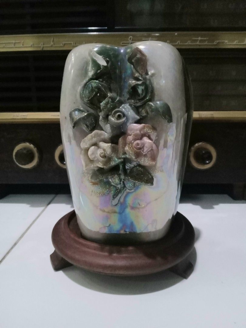 Vas keramik lawas koleksi antik dekorasi cantik unik langka pajangan jadul vintage klasik rare ...