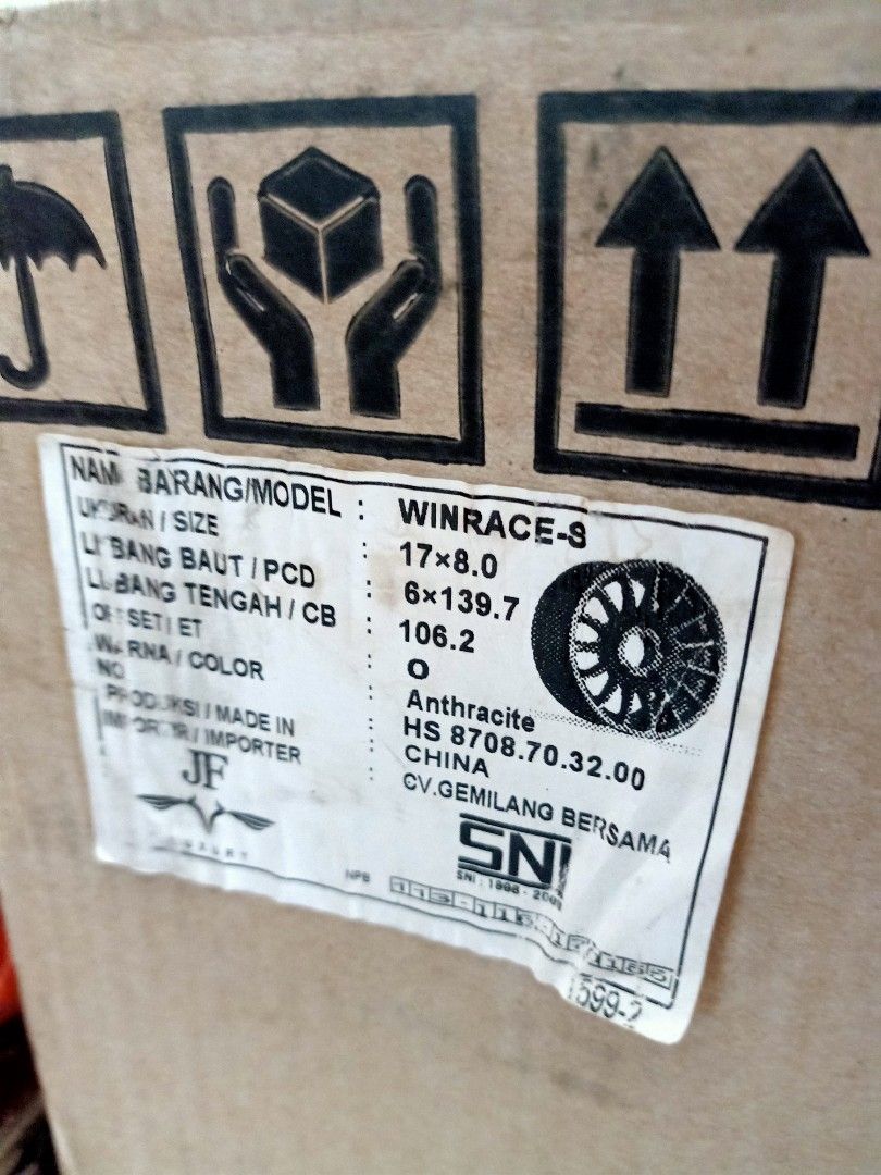 Velg braid wheels ring 17 pcd 6x139 Fortuner Pajero everest mux jf ...